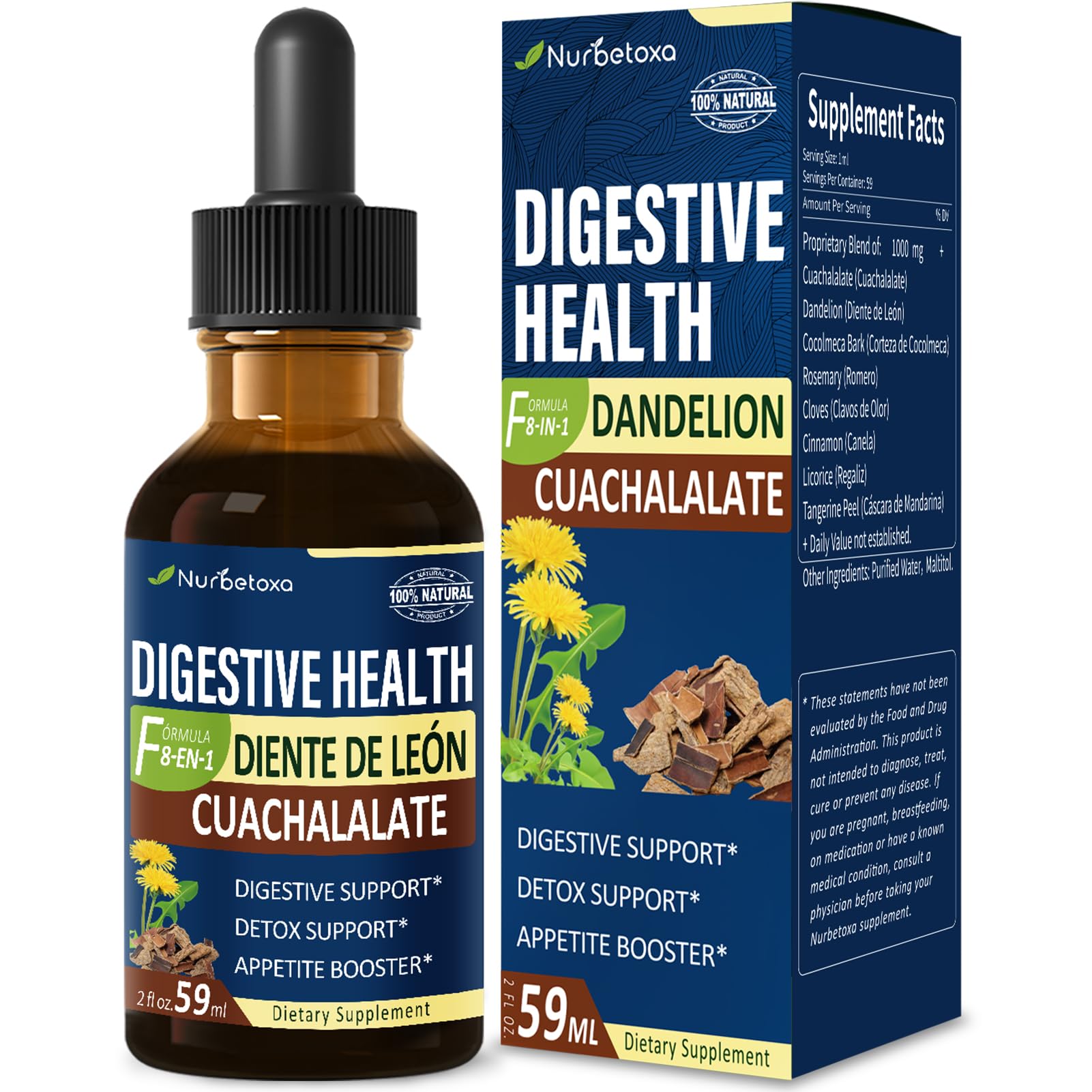 Amazon.com: Nurbetoxa Digestive Health Drops, Cuachalalate Digestion ...