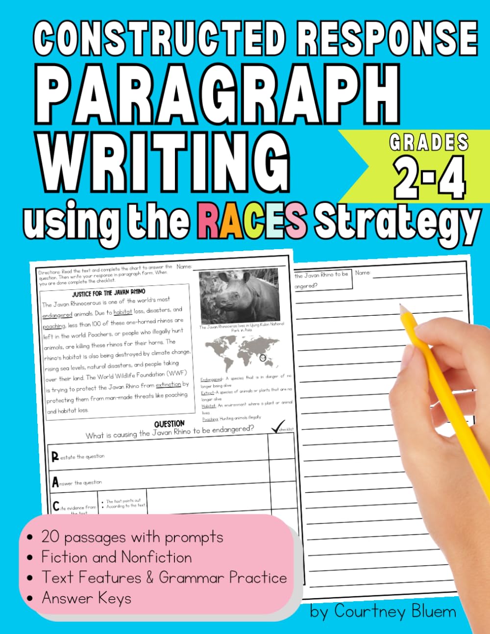 Writing Workbook for Grades 2 to 4 - Constructed Response Paragraph ...