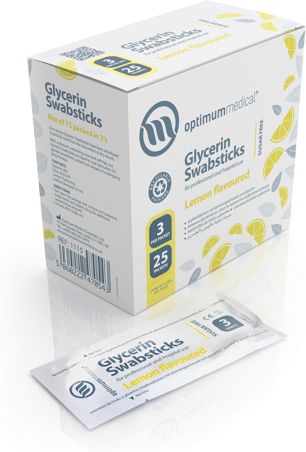 Optimum Medical Glycerin Swabsticks – Lemon or Blackcurrant Flavour ...