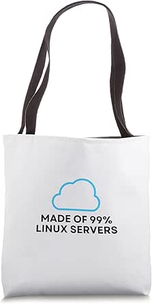 Amazon.com: Made of 99% Linux Servers, Coding | Funny Programming Tote Bag : Clothing, Shoes ...