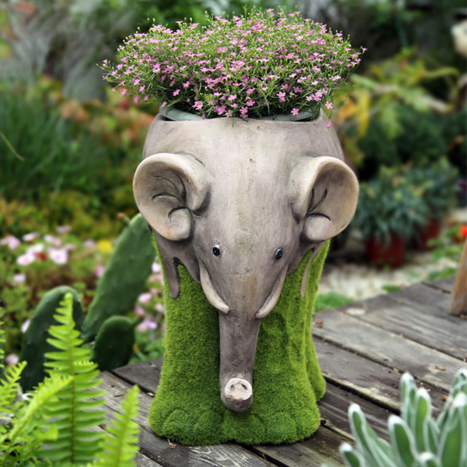 Elephant Flower Pots Head Planter, Resin Elephant Planters for Indoor ...