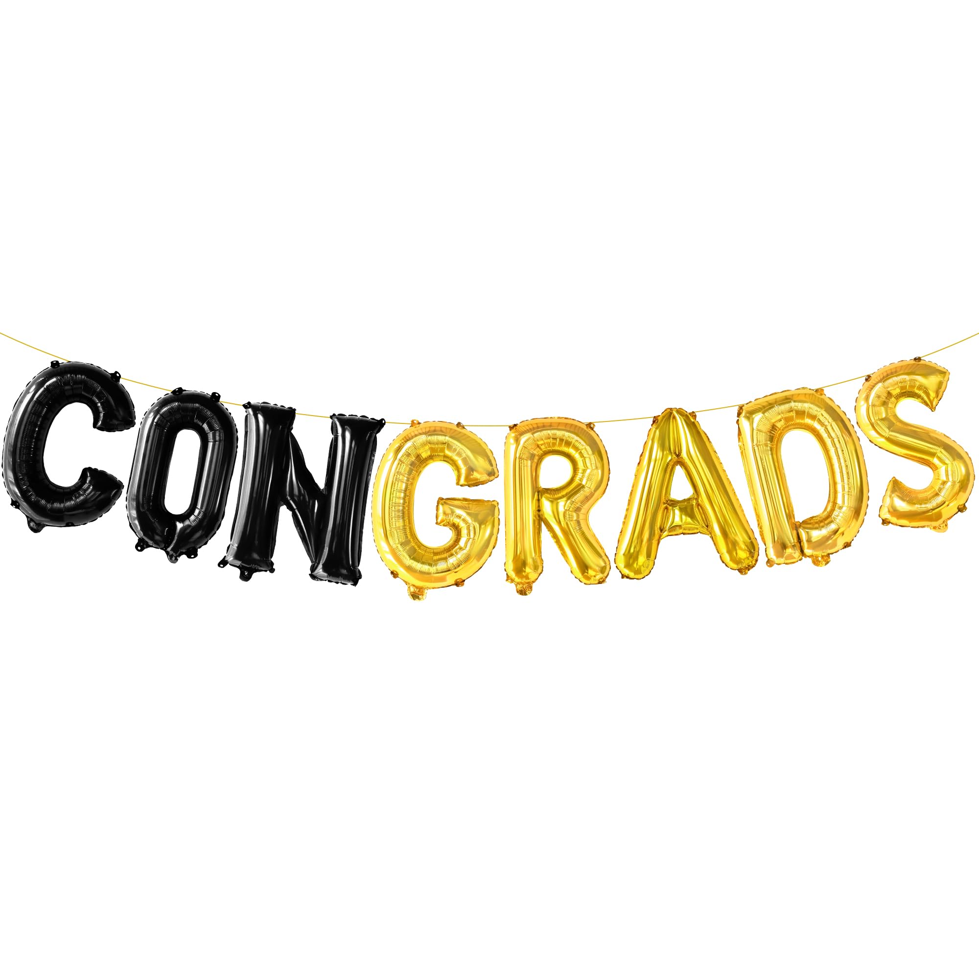 Snapklik.com : Black And Gold Congrats Balloon - 16 Inch Congrats Grad ...