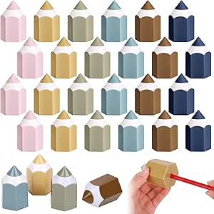 Amazon.com: Aodaer 96 Pieces Pencil Sharpeners Crayon Shaped Sharpener ...