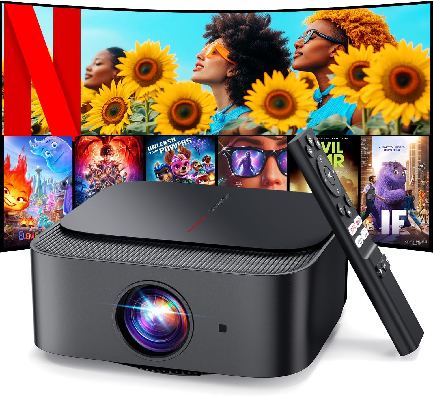 Amazon.com: HP projector CC180 The Ultimate Portable HD Smart Projector ...