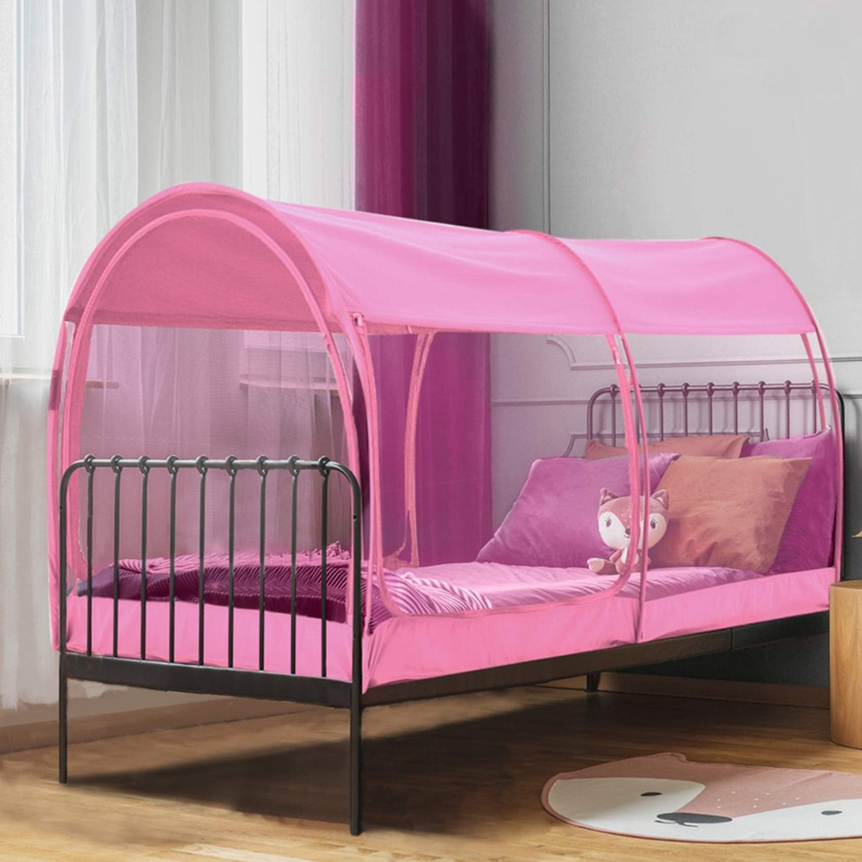 Amazon.com: CdyBox Princess Mosquito Net Bed Tent Canopy Curtains ...