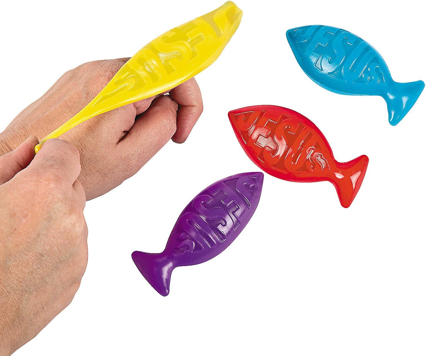 Amazon.com: Fun Express Religious Fish Flingers - Toys - 12 Pieces ...
