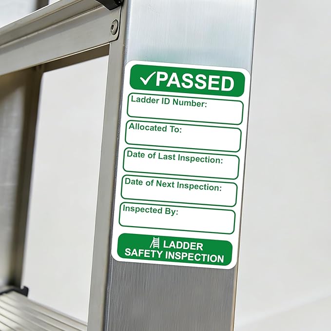 25 Pack Ladder Inspection Tags Self Adhesive Ladder Safety Inspection ...