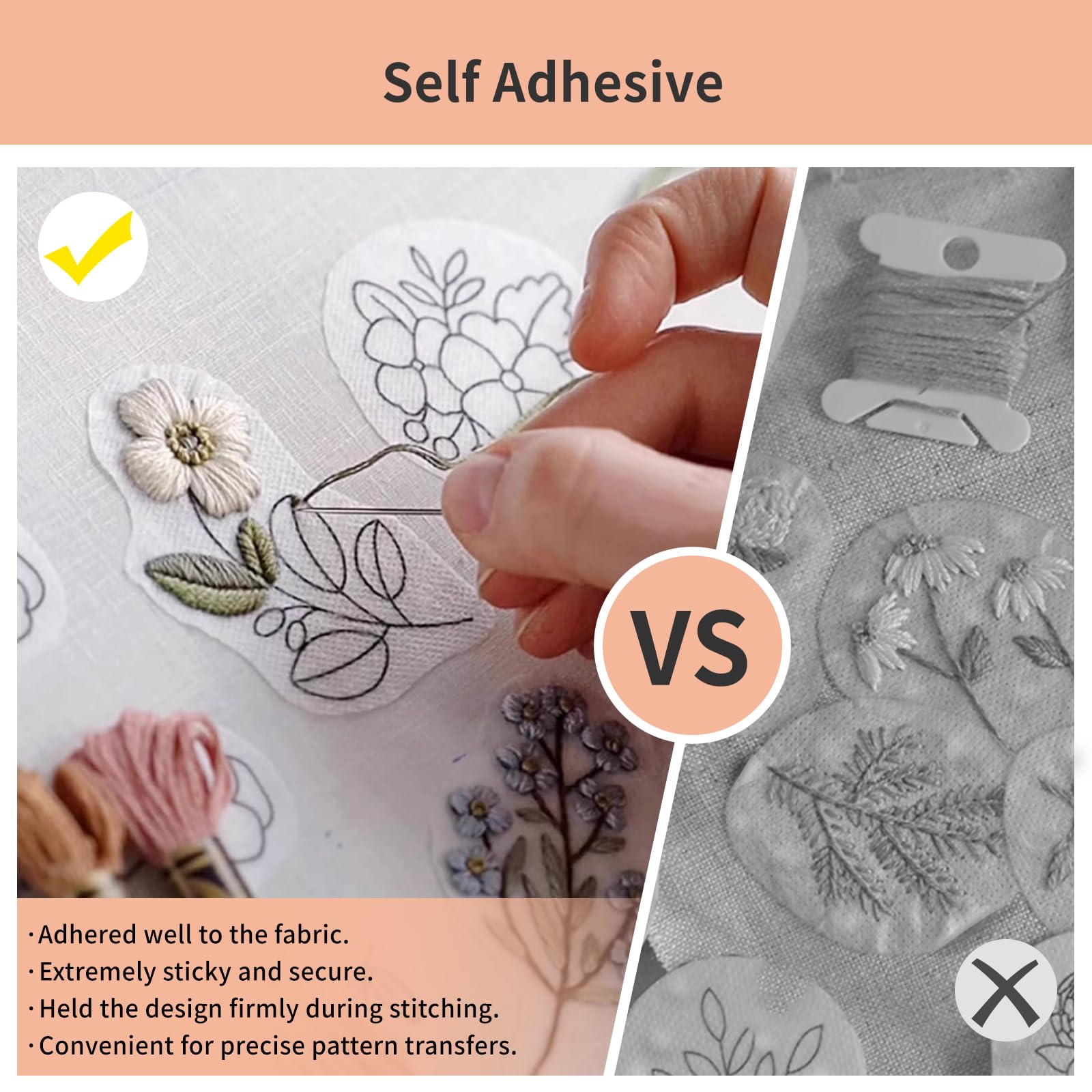 Snapklik.com : Embroidery Paper Wash Away 85x11 Inch, 10 Sheets ...