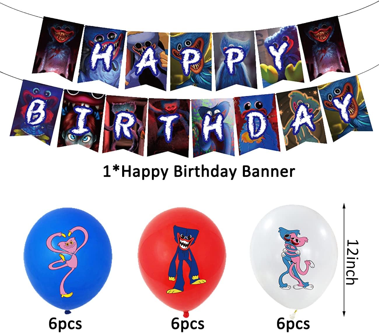 Huggy Wuggye Birthday Party Decorations,32 Pcs Poppy Playtime Party ...