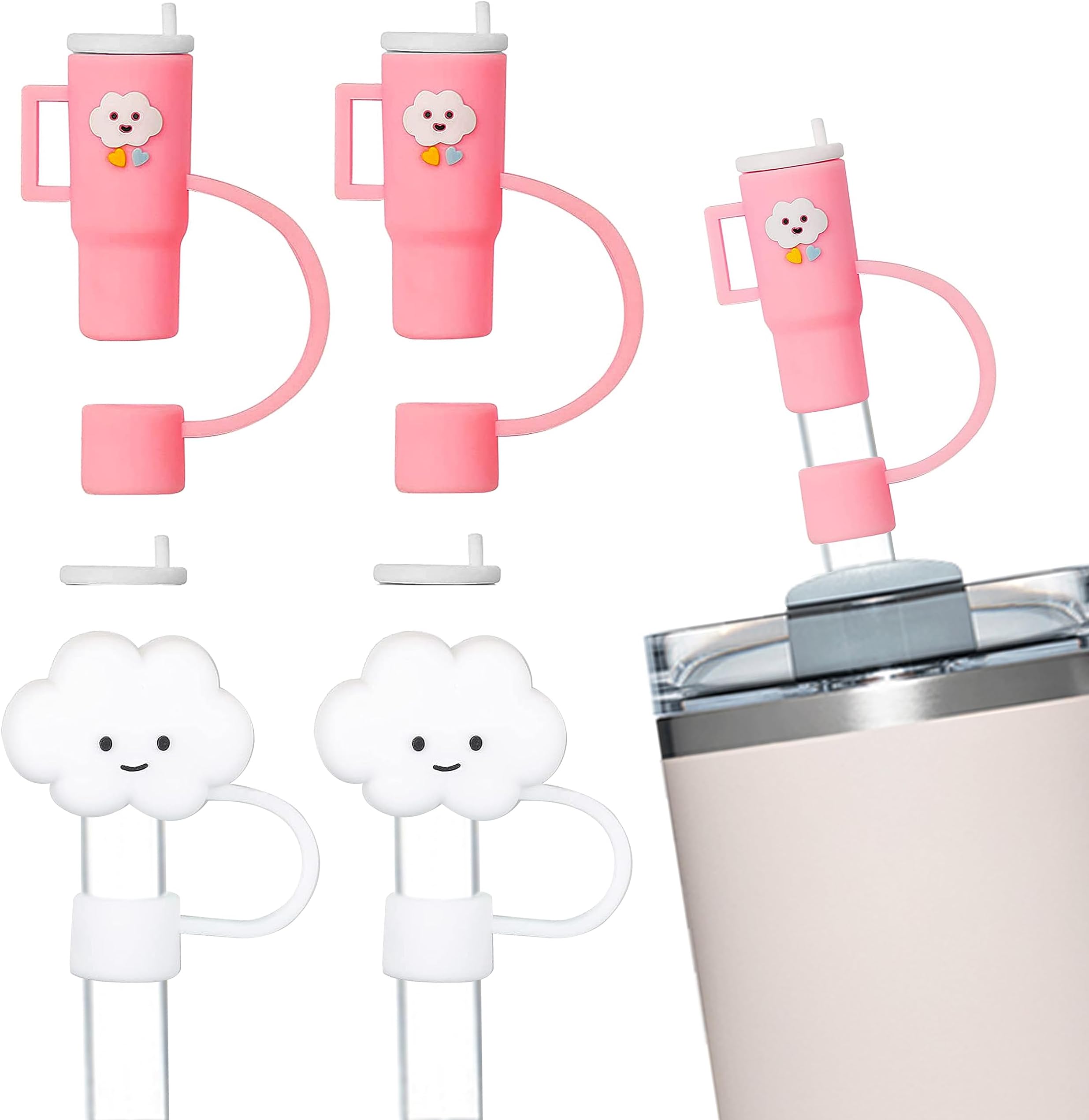 Amazon.com: Silicone Straw Cover Cap for Stanley Cup, 8PCS 10mm ...