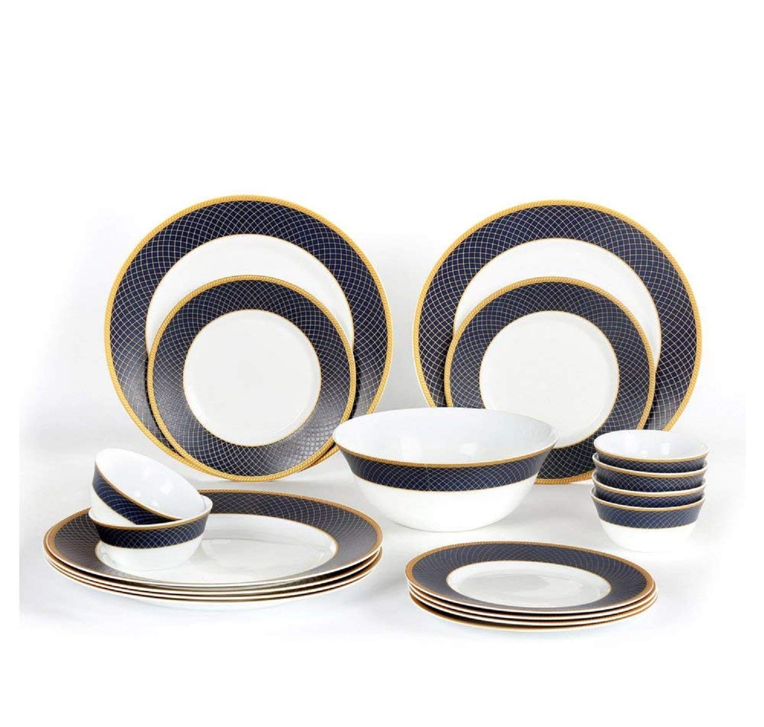 E-Ezra Diva Regent Dinner Set - Set of 33, Sovrana Opal Ware : Amazon ...