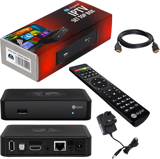 MAG 254 Original HB-DIGITAL IPTV SET TOP BOX Multimedia Player Internet ...
