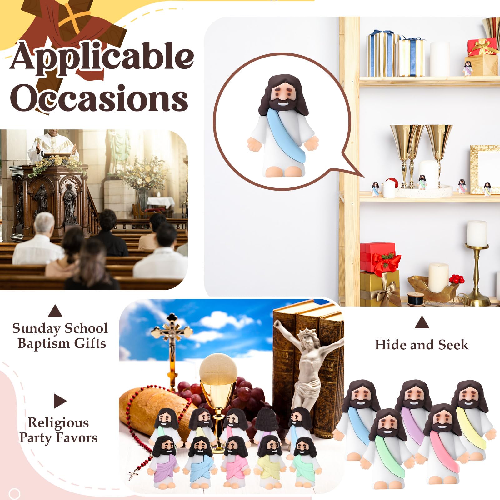 Snapklik.com : Bememo 50 Pcs Little Jesus Figures Jesus Toys Figurines ...