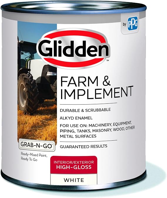 Glidden Farm & Implement Alkyd Enamel Interior/Exterior Paint for use ...