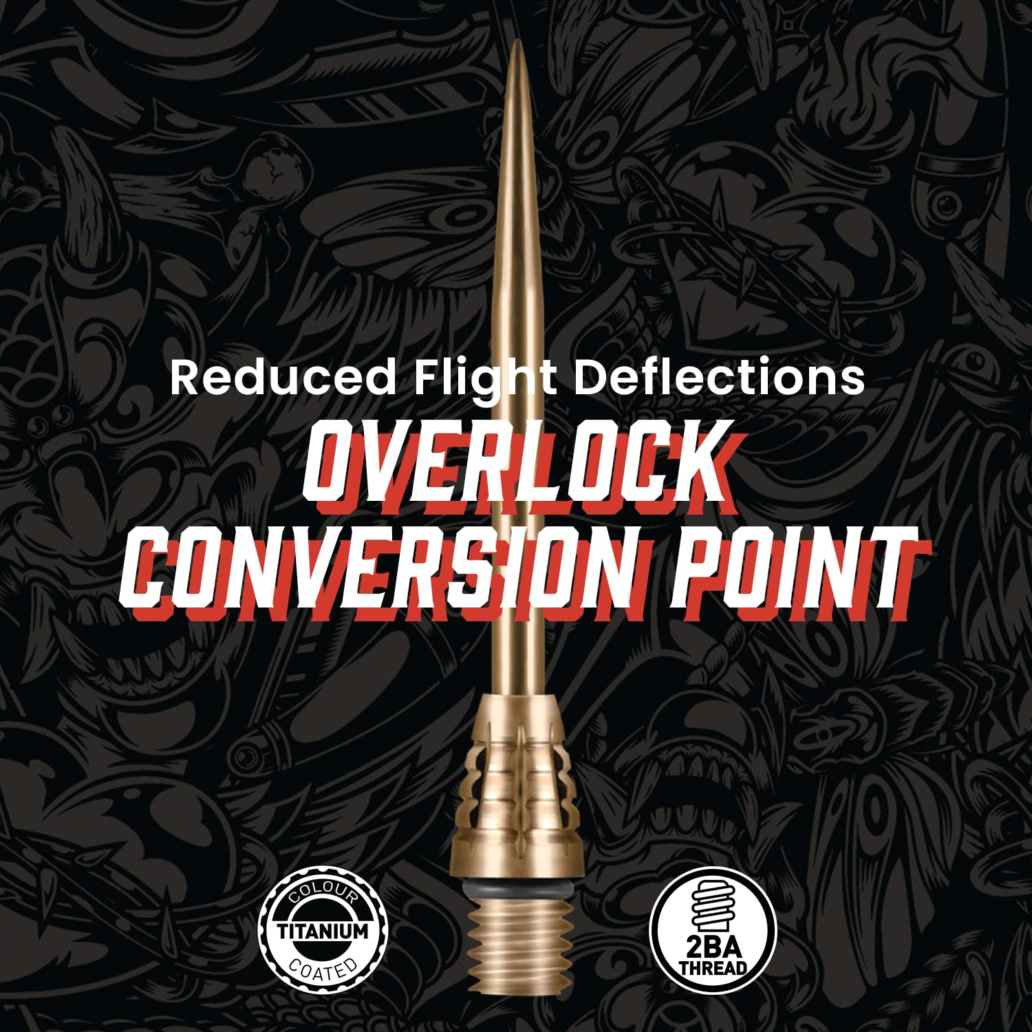 Shot Dart Points Shot Overlock Conversion Point Gold Titanium Coated ...