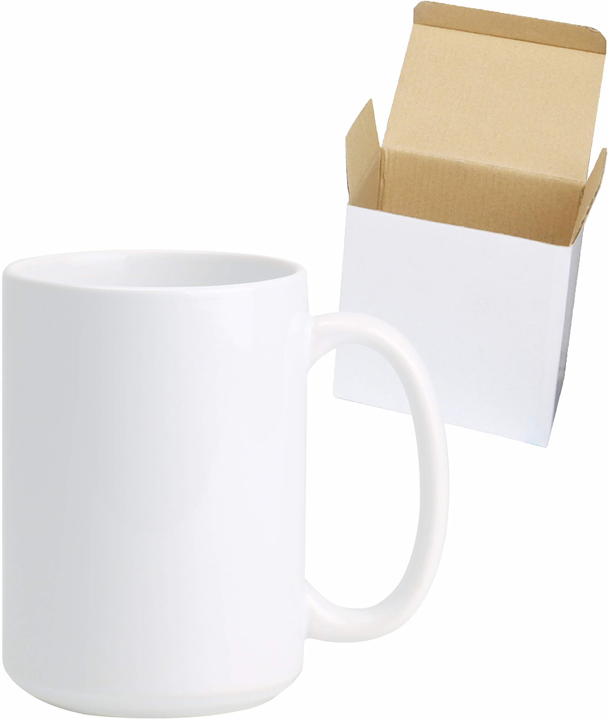 Amazon.com: TWISTED ENVY 15oz Sublimation Mugs With Gift Mug Box. Mugs ...