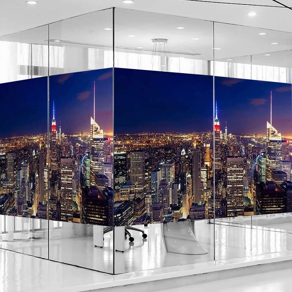 Amazon.com: Navy Blue Gray Window Privacy Films, Vinyl 3D Frosted ...