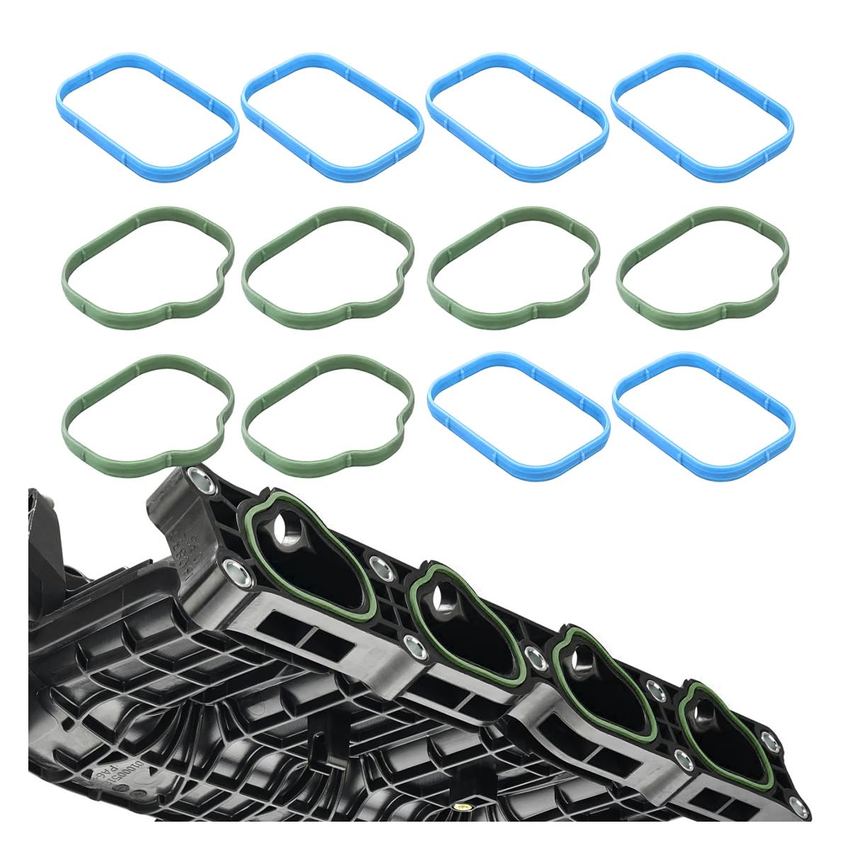 Amazon.com: 12PCS Intake Manifold Gaskets Lower & Upper Plenum Gasket ...