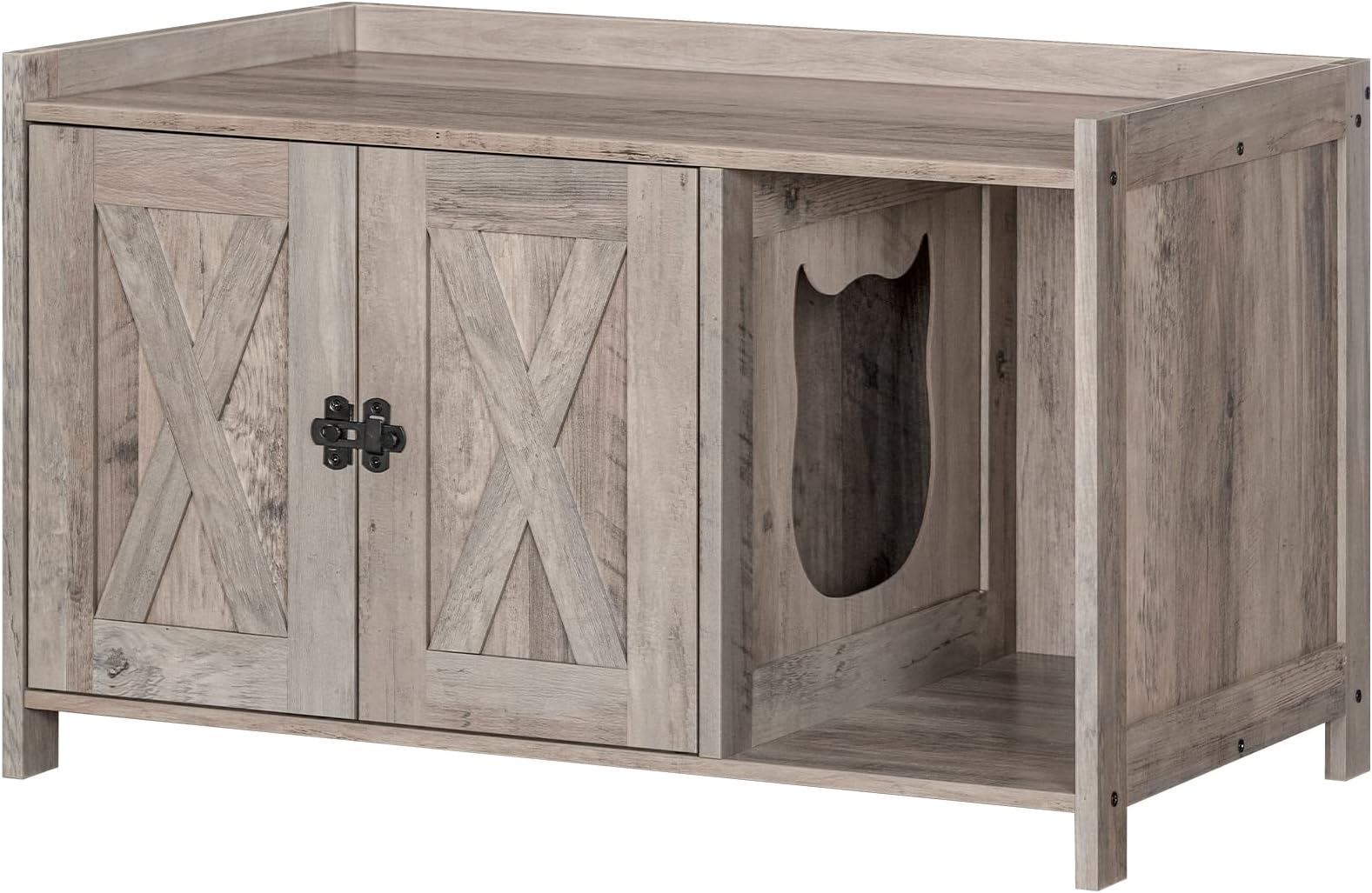 Amazon.com : MAHANCRIS Cat Litter Box Enclosure, Hidden Litter Box ...