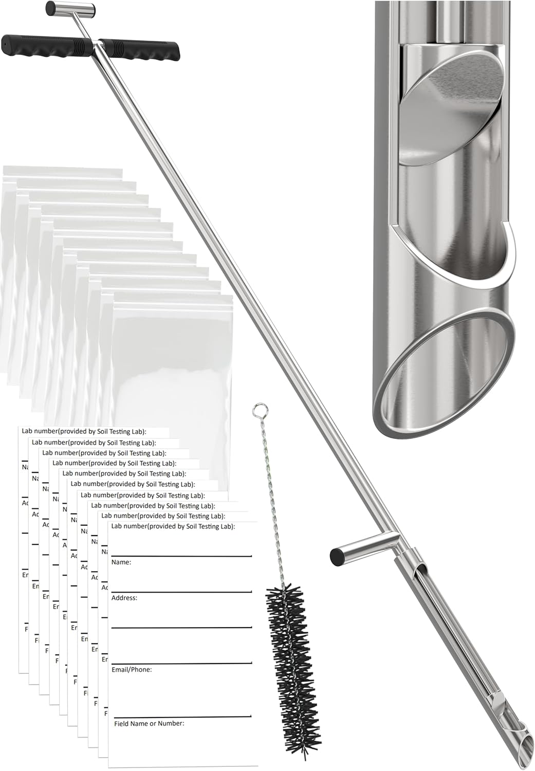 Amazon.com: SturdyShape 40in Soil Probe is Polished Inside. Soil Sample ...