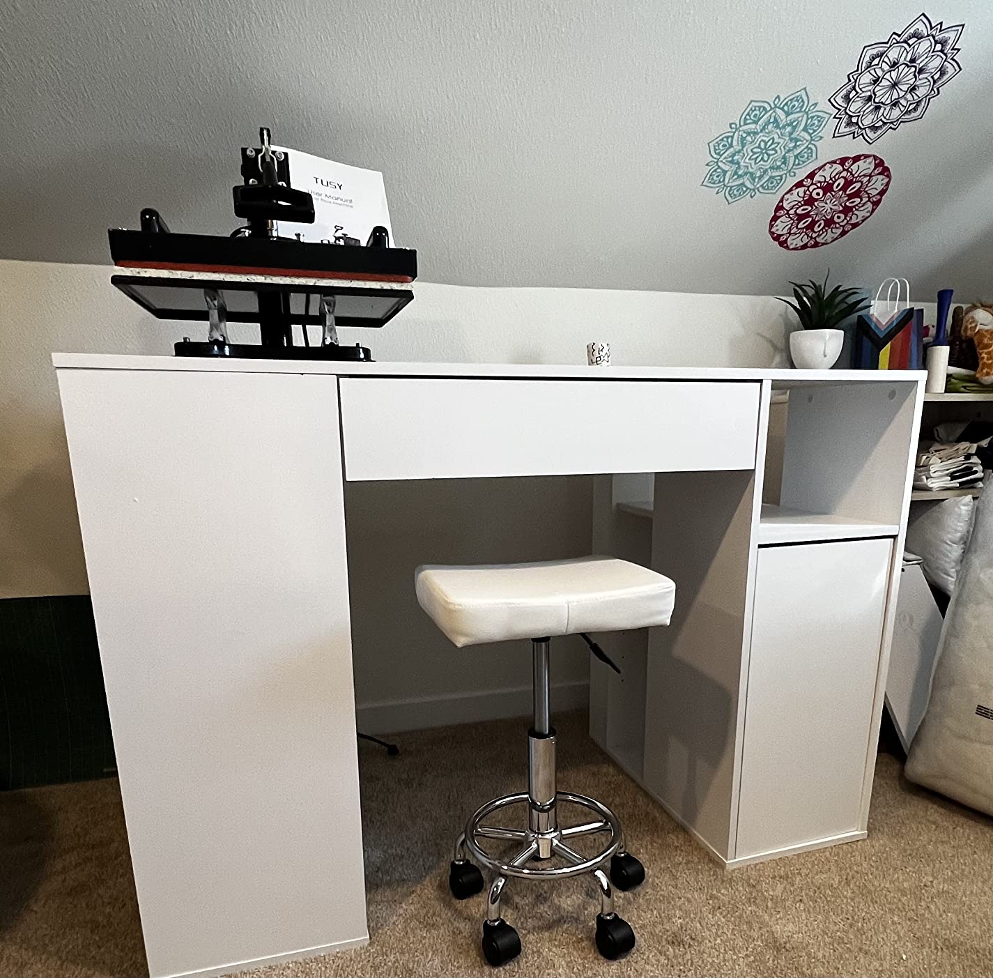 $36/mo - Finance South Shore Crea Counter-Height Craft Table with ...