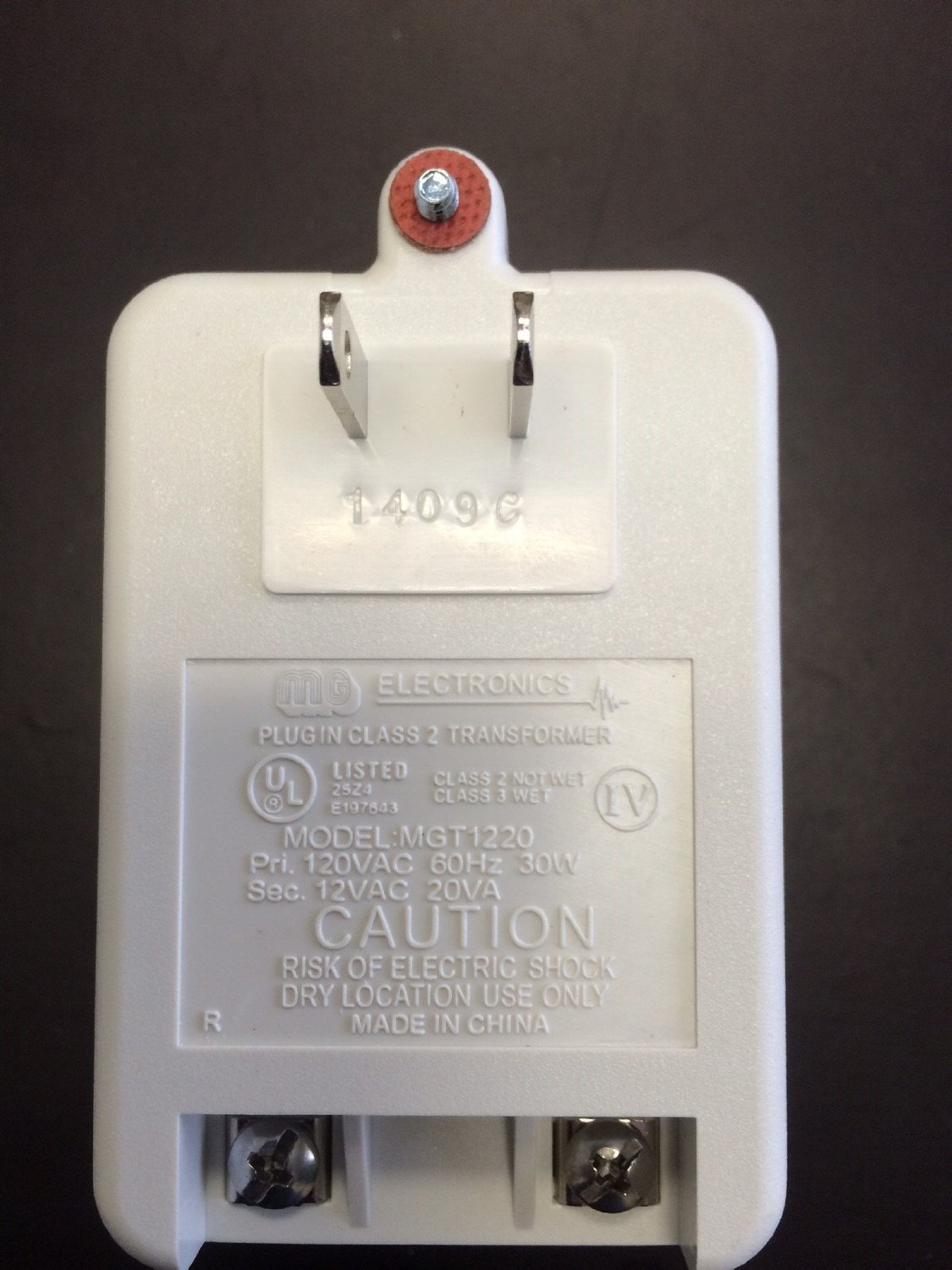 Class II Transformer - 12 Volt AC, 20 VA, UL/CSA Approved : MGT-1220 (2 ...