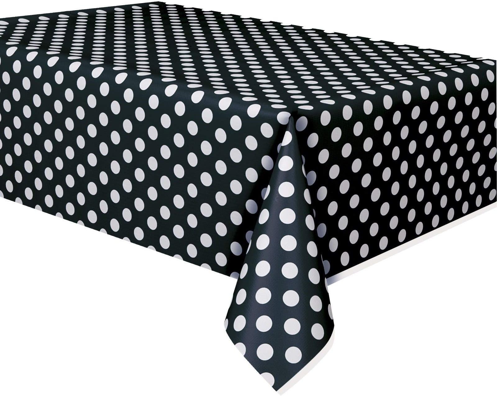 Amazon.com: Pack of 2: Large Plastic Rectangle Party Tablecloth White ...