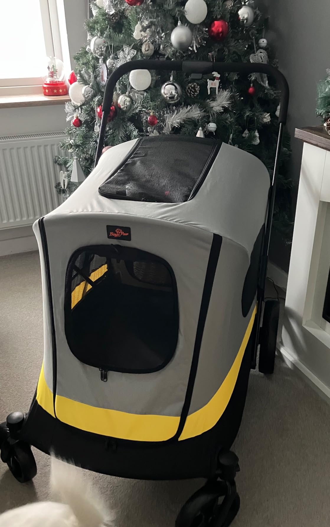 BingoPaw Folding Extra Large Dog Stroller : Portable Dog Buggy 4 Wheels ...