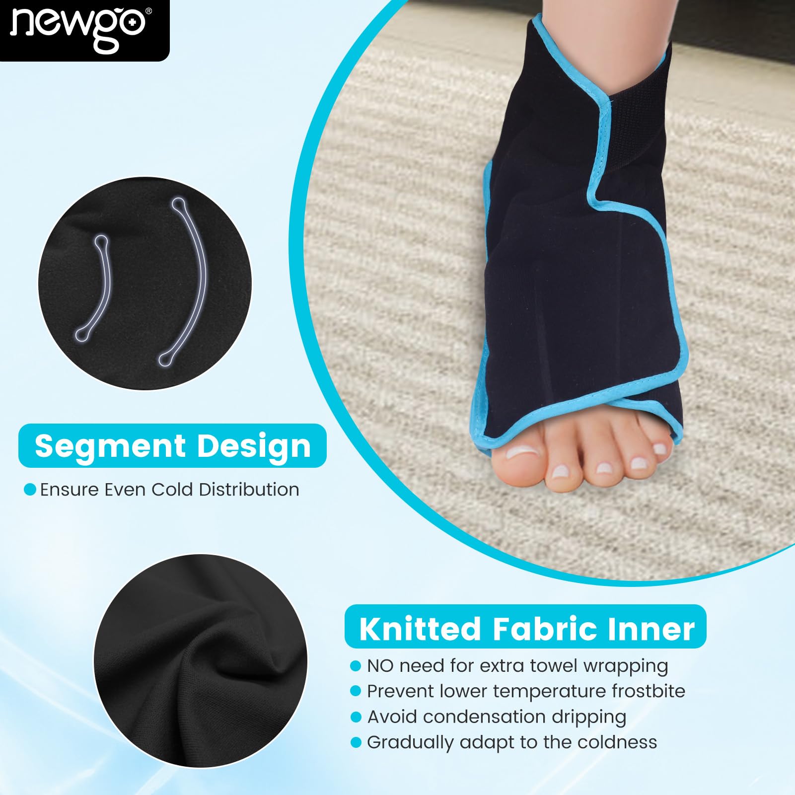 Snapklik.com : NEWGO Foot Ice Pack Wrap For Plantar Fasciitis, Ice Pack ...