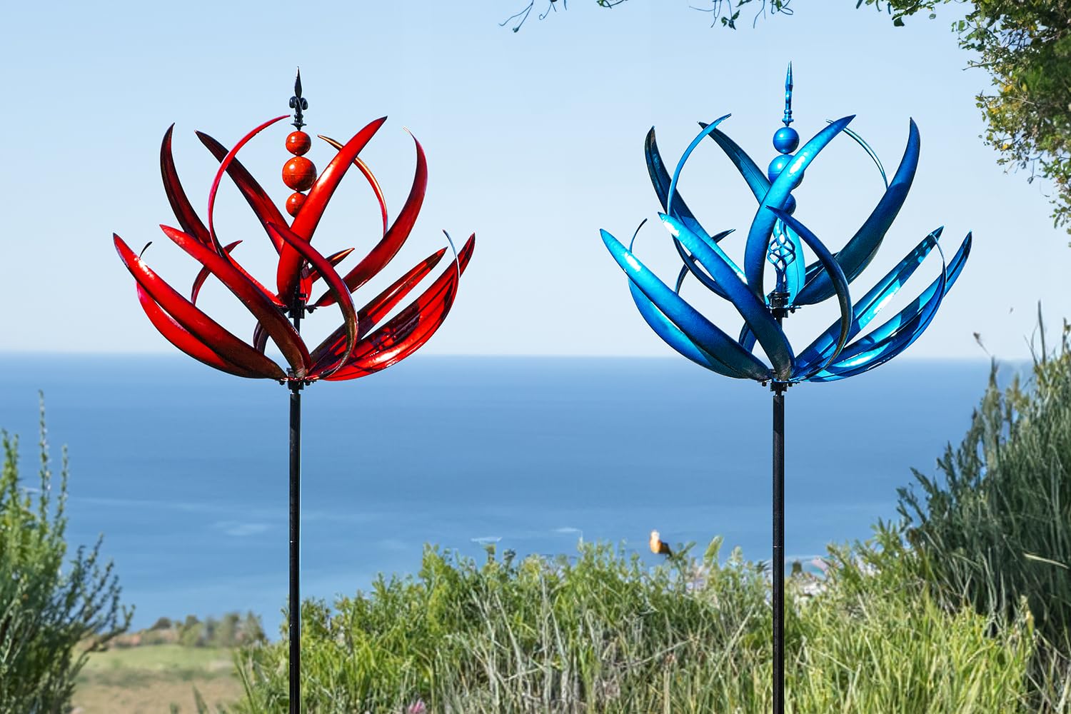 Amazon.com: Blue&Red 91 inch Wind Spinners Outdoor - Extra Large ...
