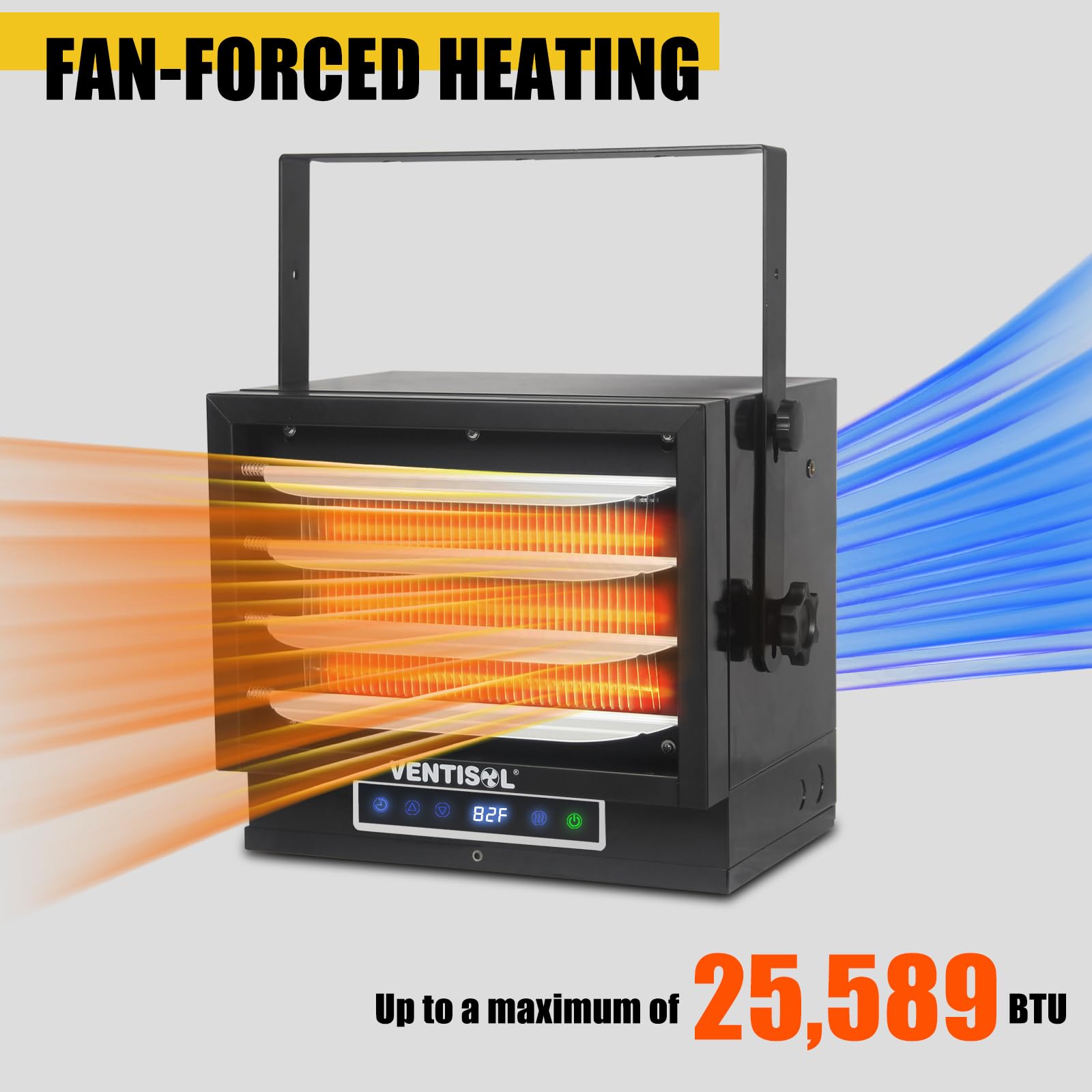 Snapklik.com : VENTISOL 7500W Electric Garage Heater 240V Digital ...