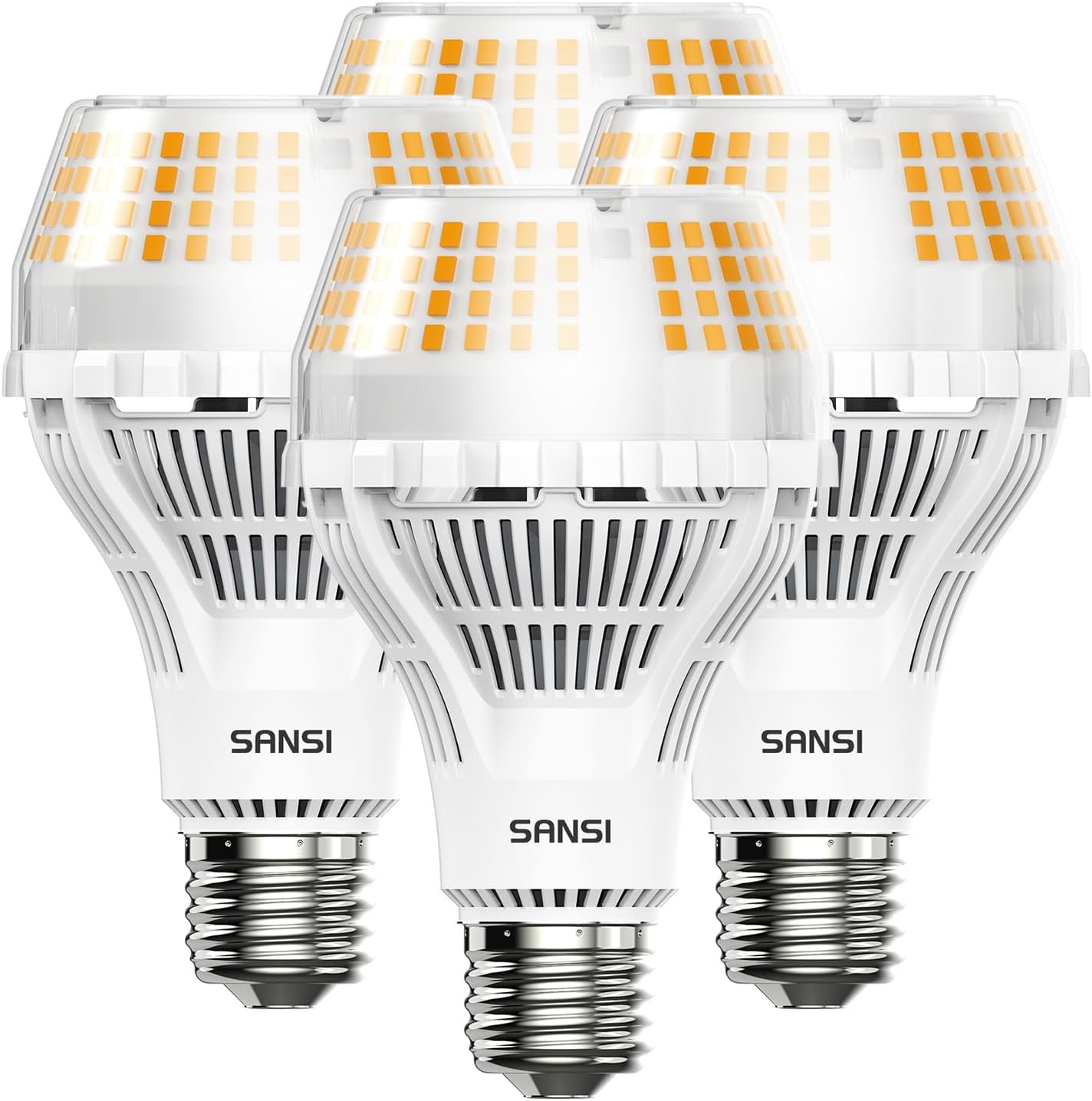 SANSI A21 Led Light Bulb 3000k 4 Pack, 250W Equivalent + 200W ...