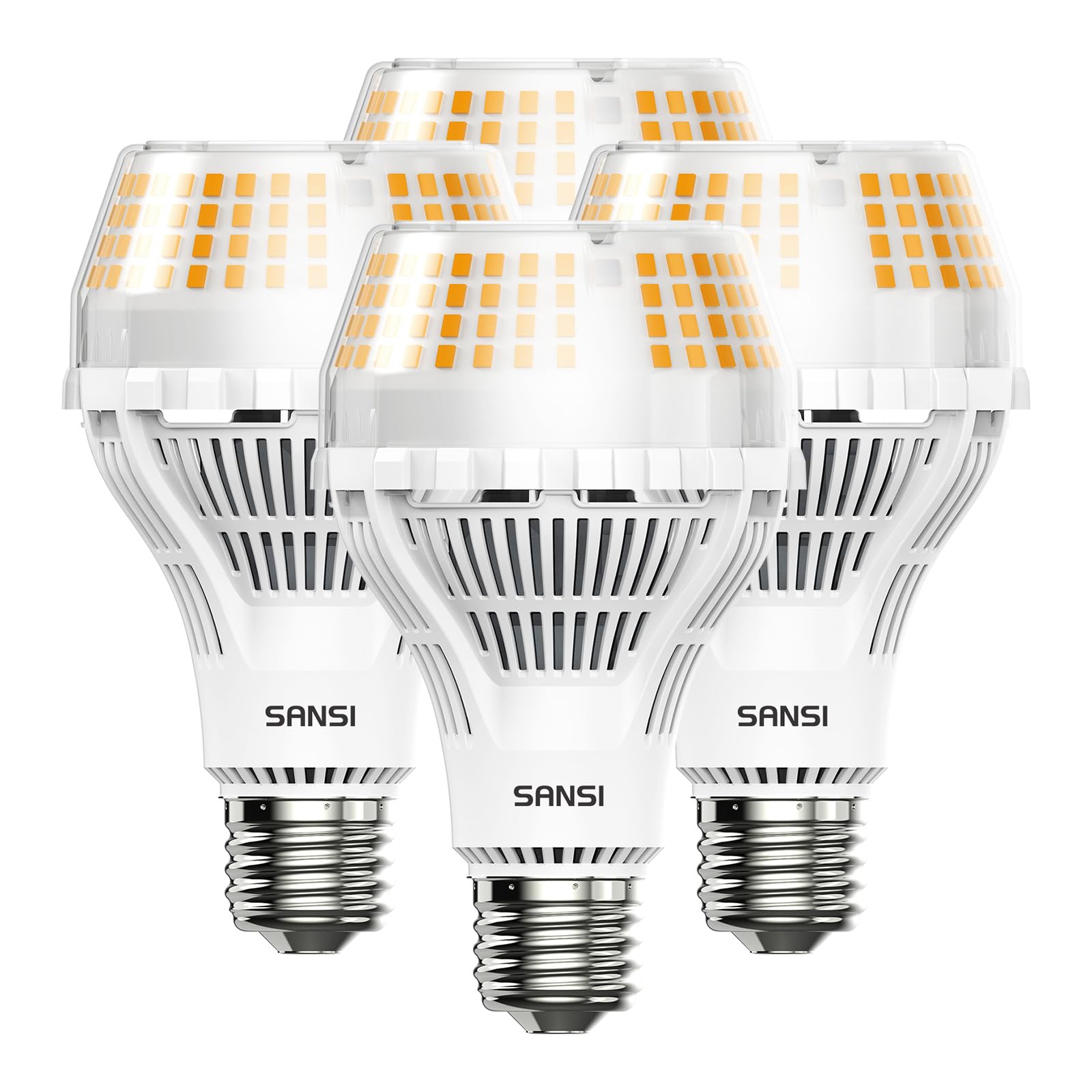 SANSI A21 Led Light Bulb 3000k 4 Pack, 250W Equivalent + 200W ...