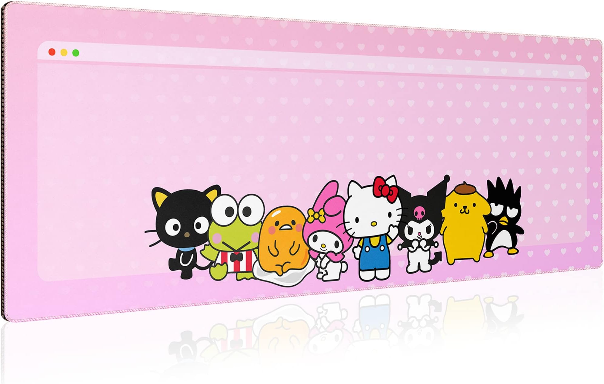 Amazon.com : Sxckang Kawaii Pink Gaming Desk Mat, Cute Strawberry ...