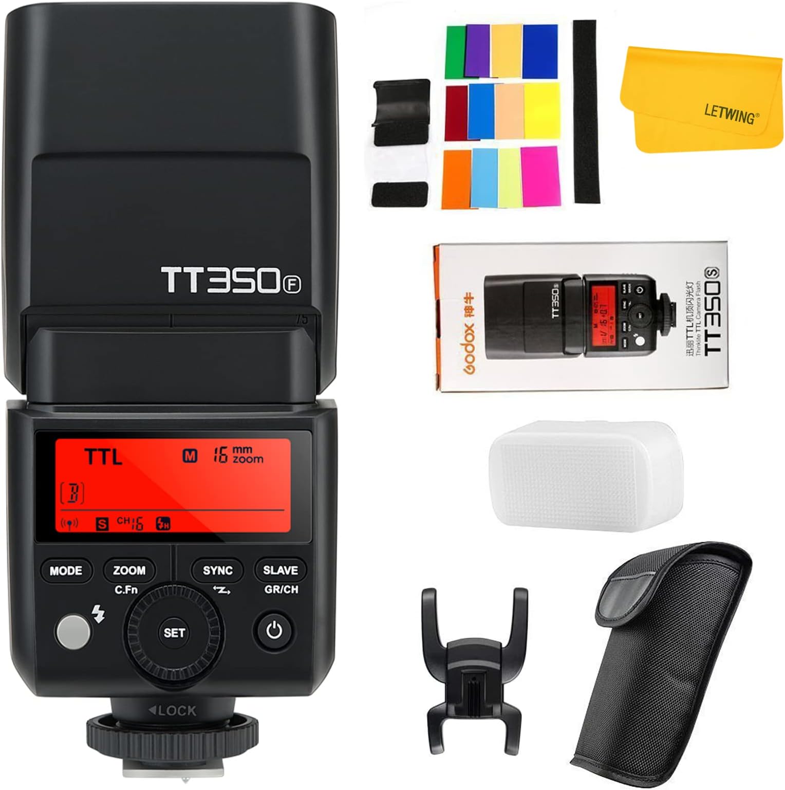 Amazon.com : GODOX TT350F Flash for Fujifilm Camera, 2.4G Wireless GN36 ...