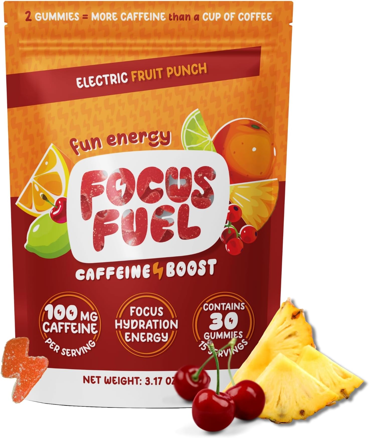 Amazon.com: FocusFuel Energy Chews - Focus + Energy Gummies, 100mg ...