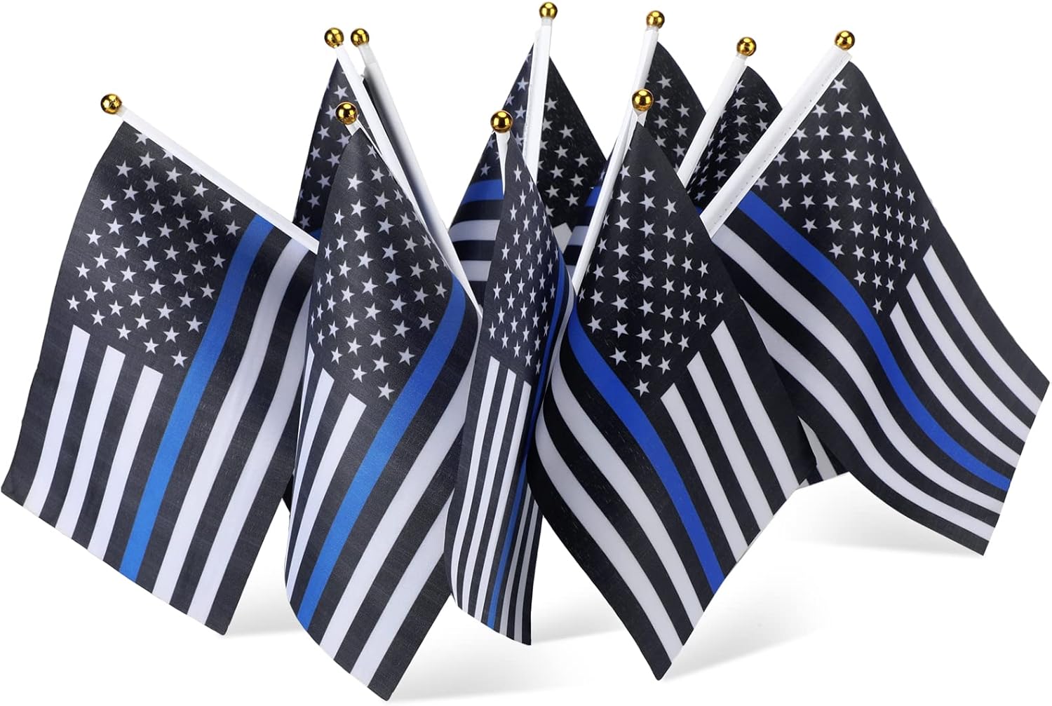 Amazon.com: 150 Pack Small Thin Blue Line American Police Flag Mini ...