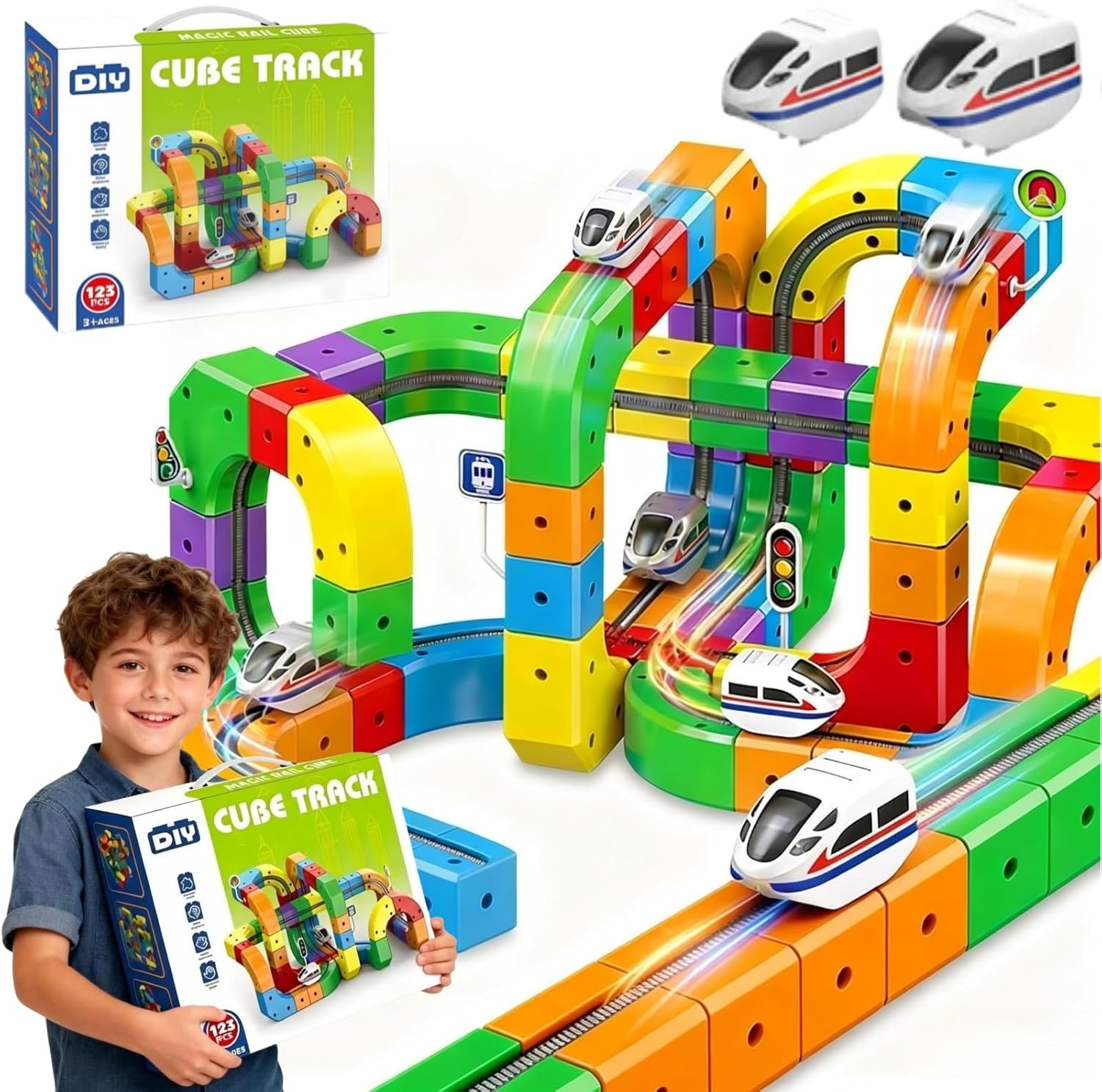 Amazon.com: 2026 New Electric Train Set, 3D Infinity Track Fusion Toy ...