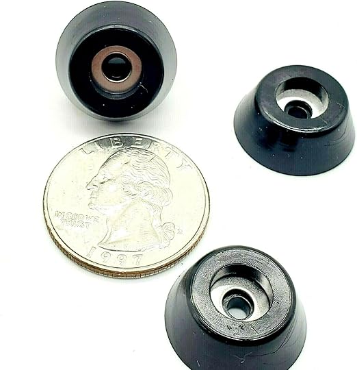Amazon.com: Western Supply Warehouse 1/4" Tall Round Rubber Feet Screw ...