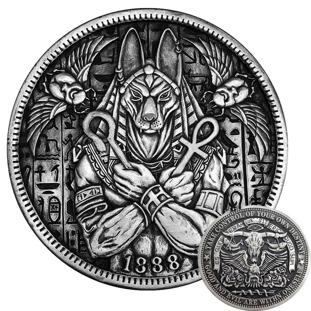 Amazon.com: Egyptian Myth Azrael Anubis Werewolf Hobo Coin, Ancient ...