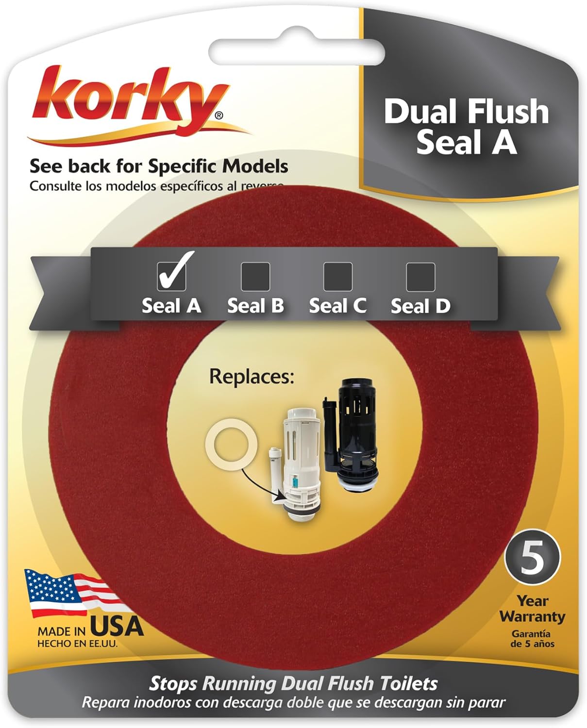 Korky Dual Flush Valve Seal Assortment, Seal A – Fits Specific Dual ...