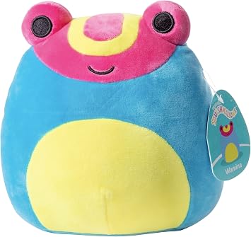 Squishmallow 8" Yellow Blue and Black Frog Plush - Cute and Soft ...