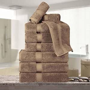 Amazon.com: Multi-Piece Terry Loop Weave Heavyweight Egyptian Cotton ...