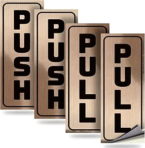 Amazon.com : iSYFIX Push Pull Stickers Sign – 2 pack 2.4x6 inch ...