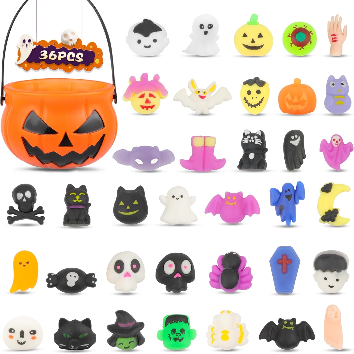 Amazon.com: WOXAFO Halloween Party Favors - 36PCS Mochi Squishy Toys ...