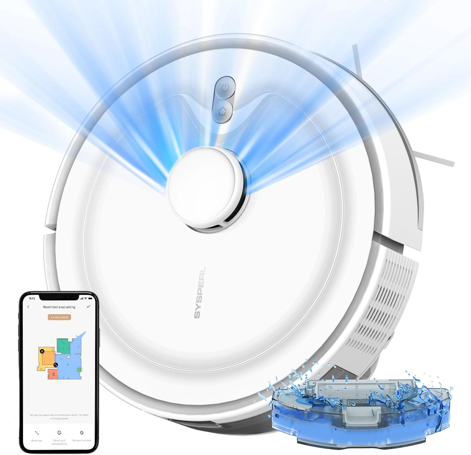 Amazon.com - Robot Vacuum and Mop Combo, 4500Pa Super Suction, 5000mAh ...