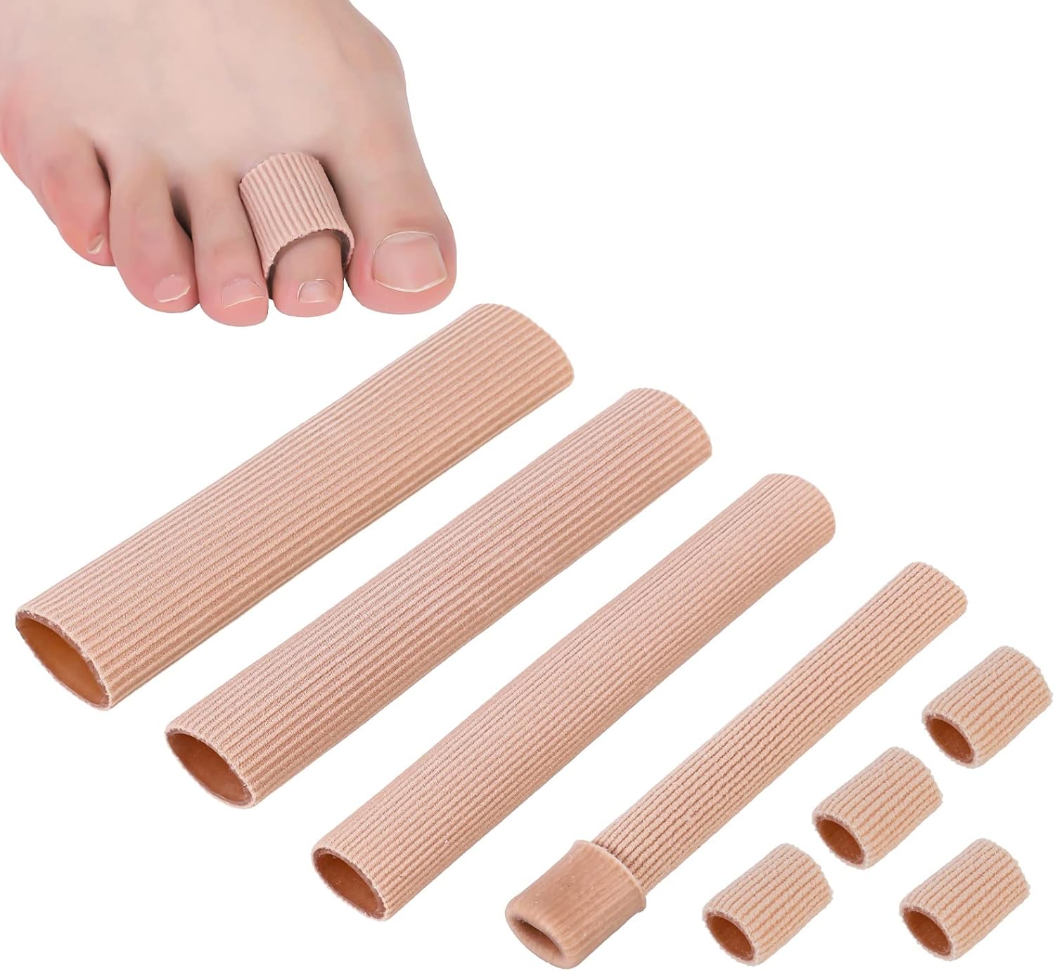Caromoriber House 5 Pack Toe Tubes Sleeves Protectors Cushions, Open ...