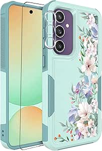 Amazon.com: Ftonglogy for Samsung Galaxy S24 FE 5G Case with Screen Protector + Camera Lens ...