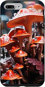 Amazon.com: iPhone 7 Plus/8 Plus Retro Vintage Flower Hippie Aesthetic Cottagecore Mushroom Case ...