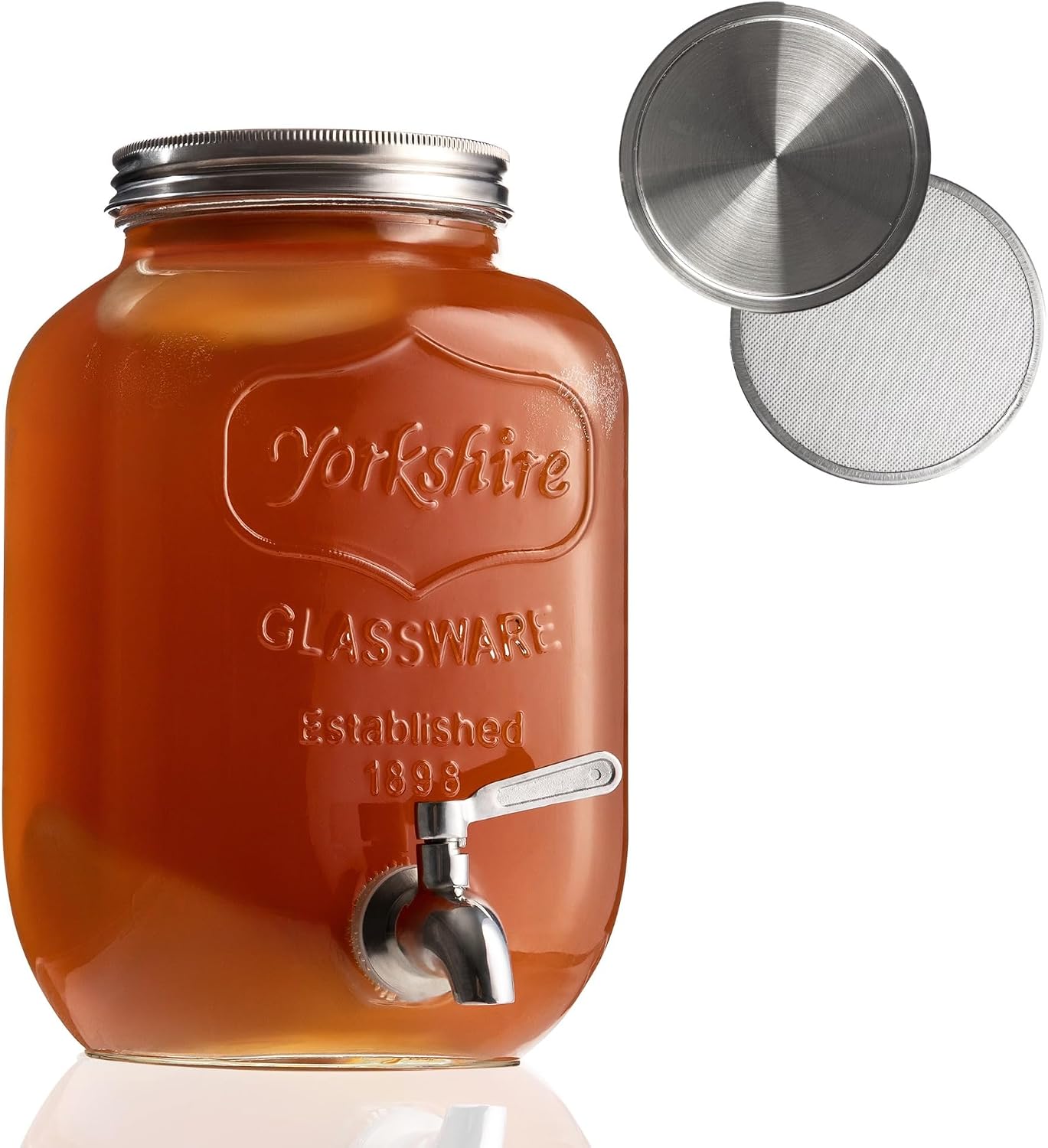 Amazon.com: Kombucha Continuous Brewing Jar with Spigot - Gallon Glass ...